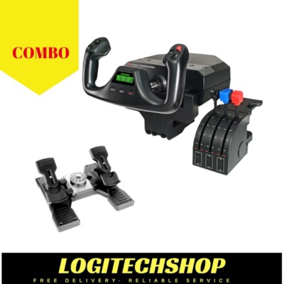 Logitech Pro Flight Yoke & Rudder Pedals Flight Simulator Combo (Free ...