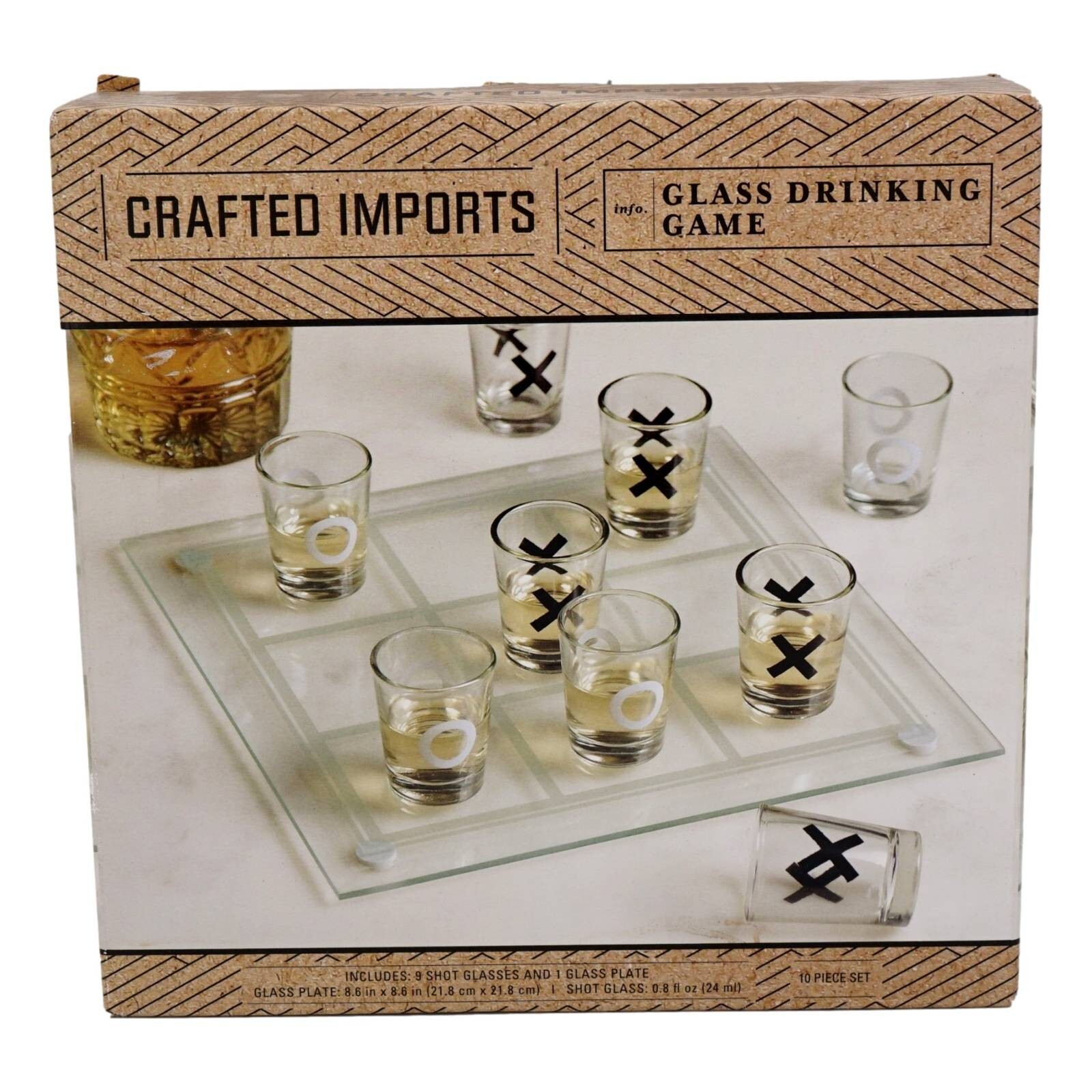 Crafted Imports Glass Drinking Game - 9 Shot Glass and 1 Plate | eBay