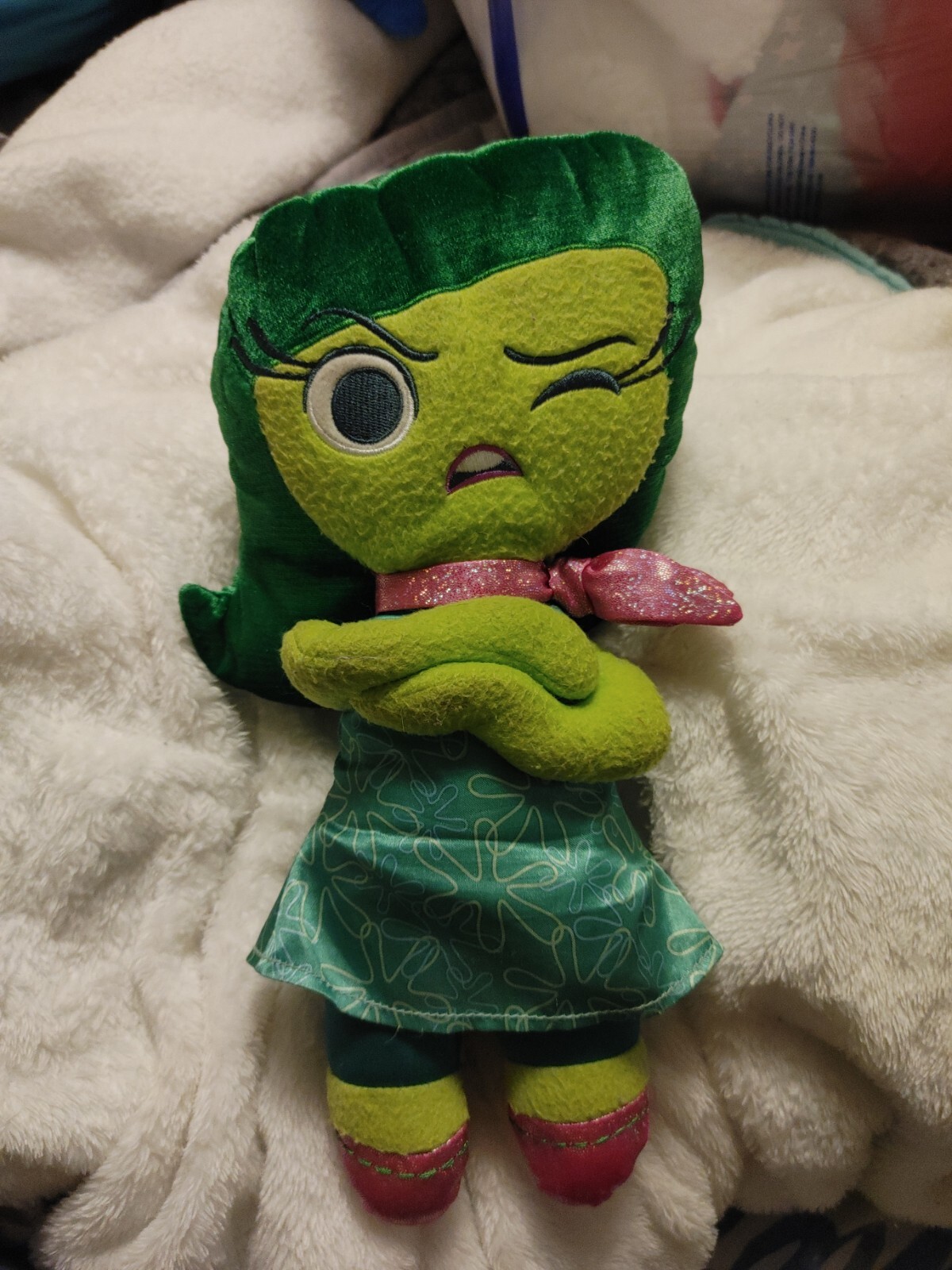 Inside out Disgust 12 Inch Plush Toy 2015 Disney Pixar Movie . for sale ...