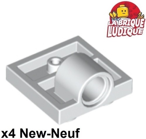 Lego x4 Plate Modified 2x2 Pin Hole 1 White 10247 New | eBay