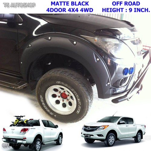 Off Road Matte Black 9inch Fender Flares Nuts For Mazda Bt 50 Pro 4Dr ...