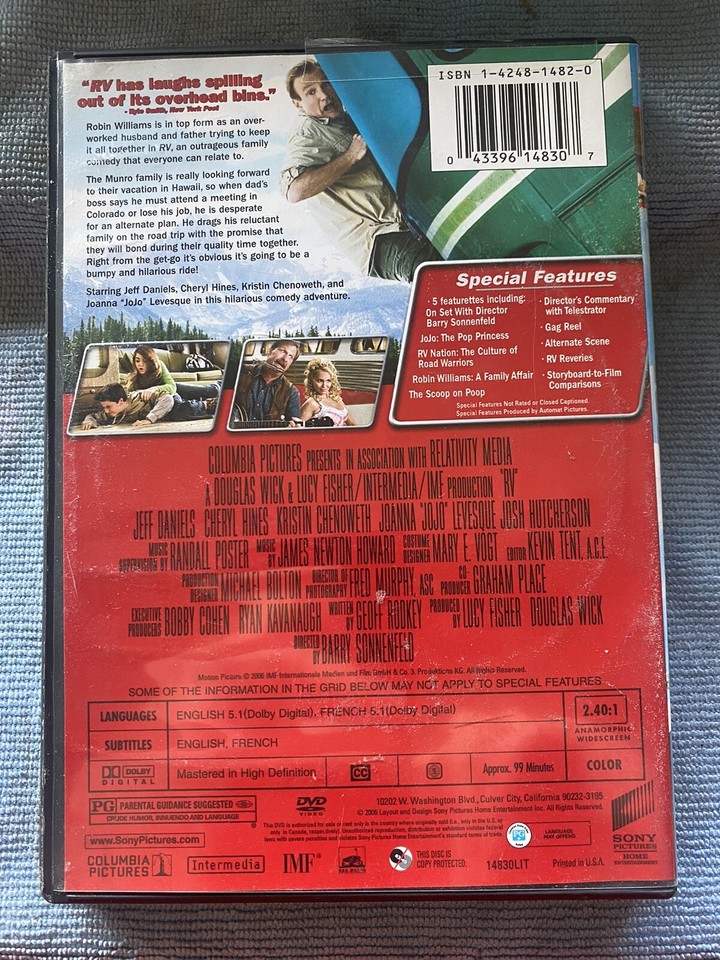 RV (DVD, 2006, Full Frame) Robin Williams - Comedy 43396153660 | eBay