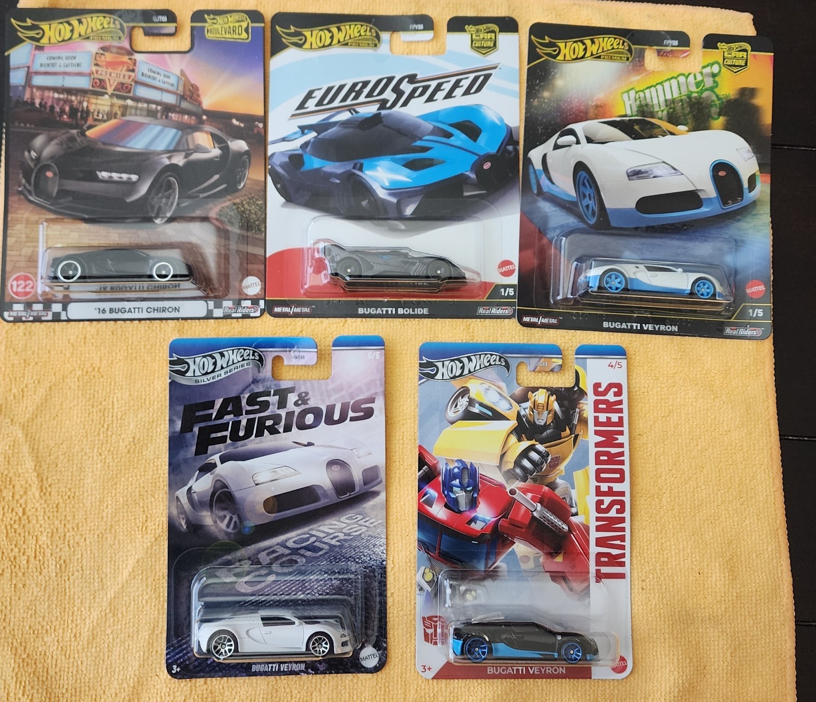 Hot Wheels Premium Pop Culture 2025 Bugatti Bolide Chiron Veyron F&F ...