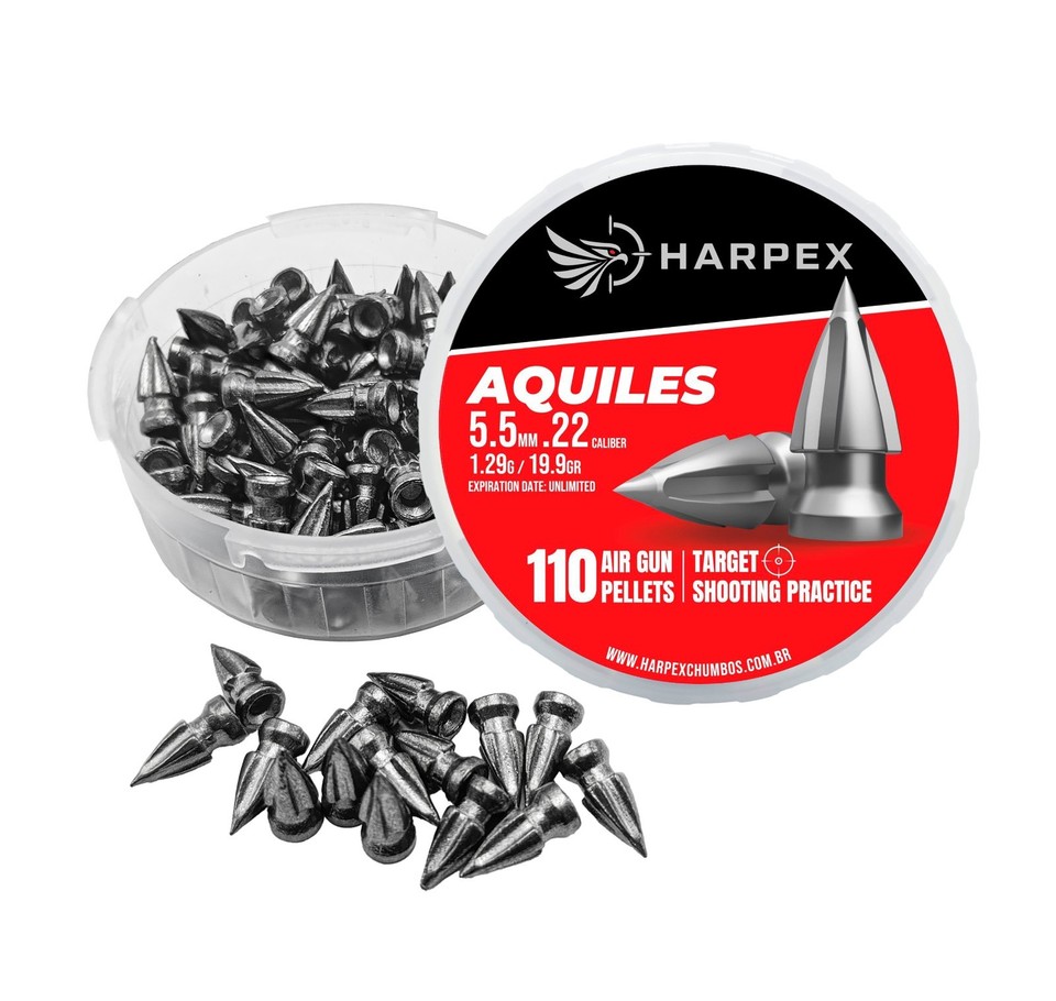 Harpex Aquiles Airgun pellets .22 Caliber - Arrowhead - 220ct (2 JARS) | eBay