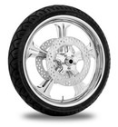 Performance Machine 21" Front Chrome Wrath Wheel Rotor Package Harley ...