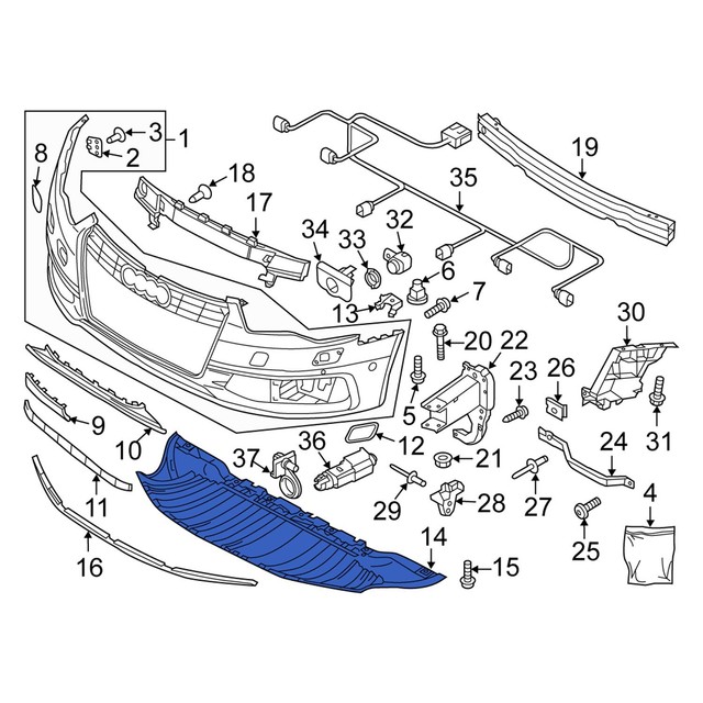 Audi 4G0807611 Genuine OEM Lower Plate for sale online | eBay