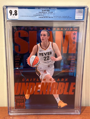 Orange Metal SLAM Magazine #252 Caitlin Clark /867 CGC 9.8 First Pro ...