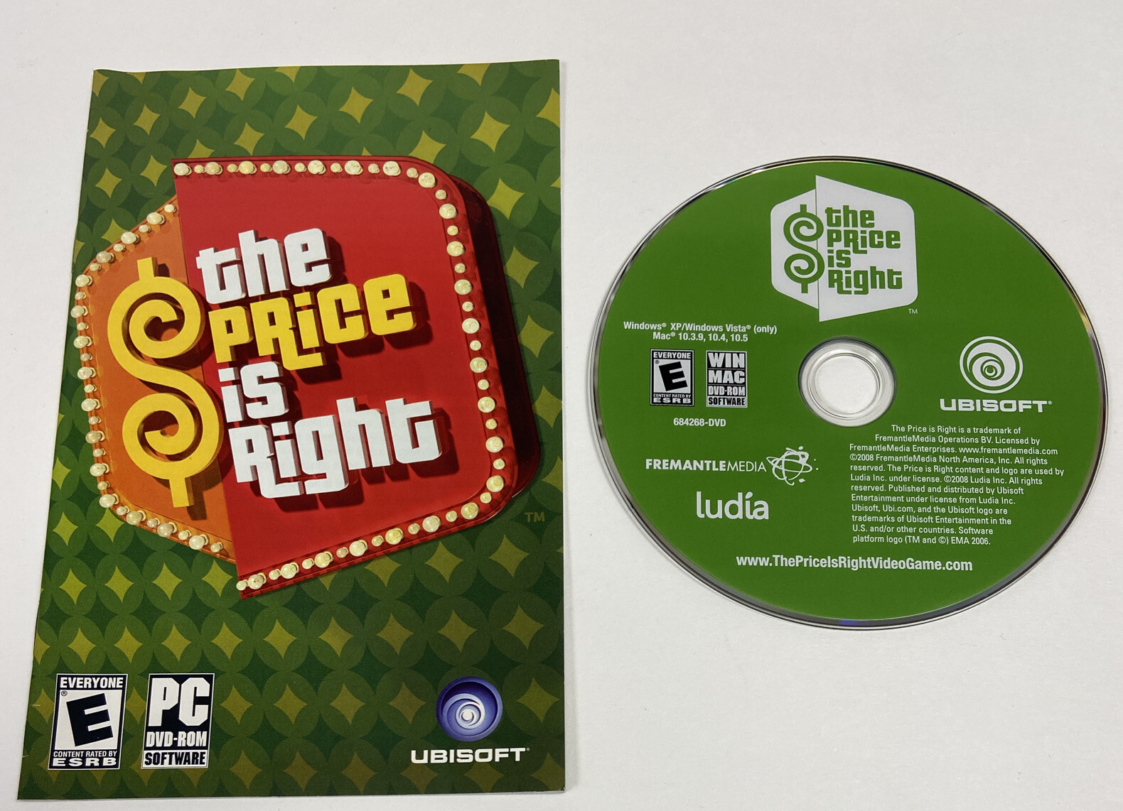 The Price Is Right -PC Game (WIN/MAC DVD-ROM, 2008) Complete W/ Manual ...