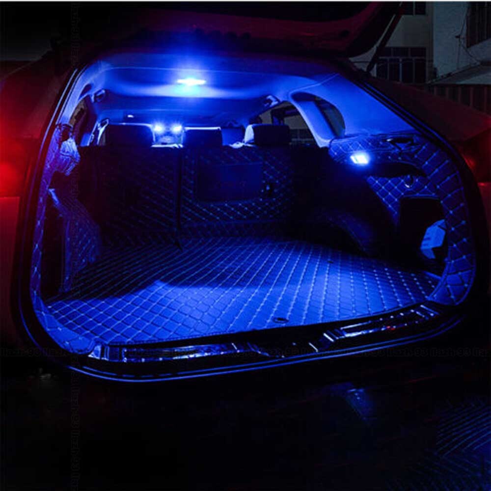 Car Blue LED Lights Package Kits For Dome License Plate Lamp Bulbs ...