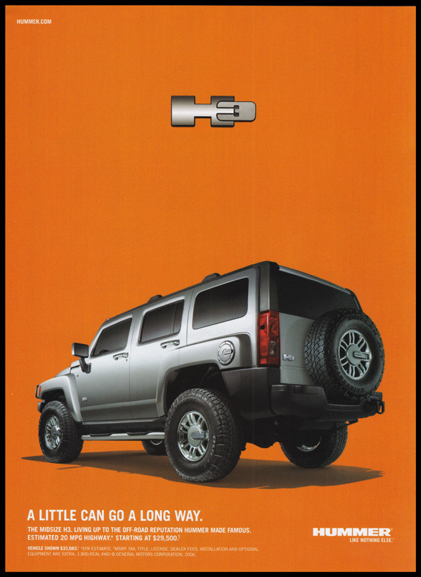 Orange Hummer H3