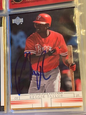 REGGIE TAYLOR AUTOGRAPHED SIGNED 2002 UPPER DECK CARD PHILLIES COA | eBay