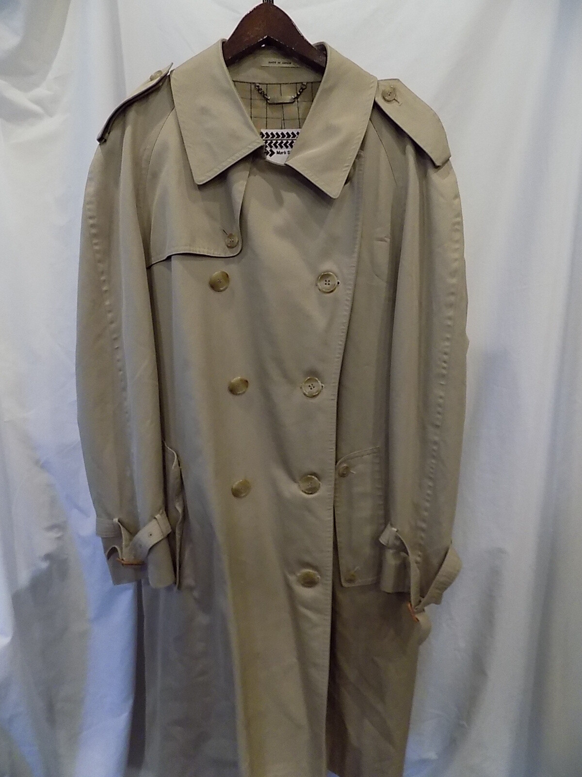 SANYO For MARK SHALE 100% Cotton Beige Double Breaste… - Gem