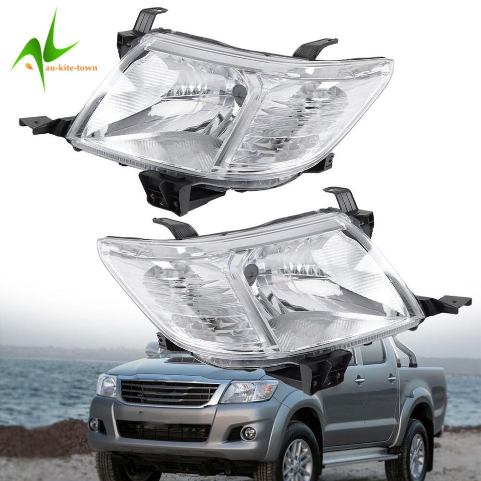 For Toyota Hilux Ute 2011~2015 2WD 4WD Pair Left+Right LH+RH Head Light ...