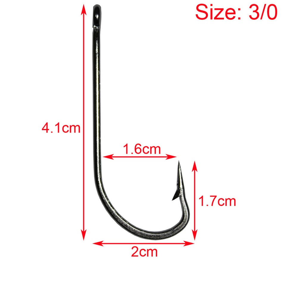 Stainless Steel Long Shank Hook O'shaughnessy Fishing Hook Saltwater ...