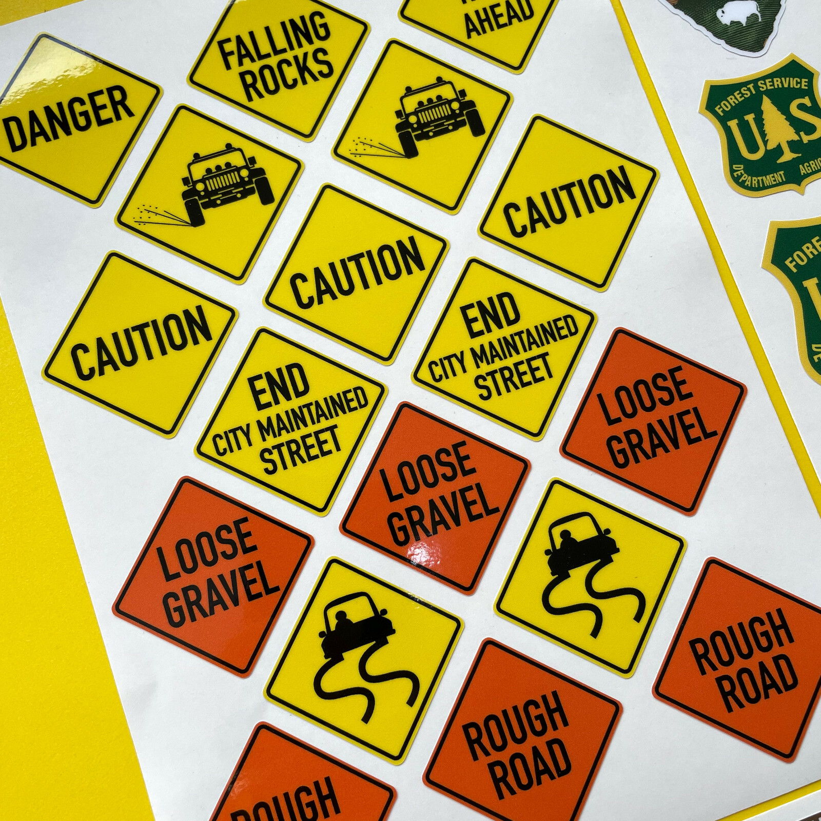 10th 1:10 scale RC ROCK CRAWLING OFF ROAD TRAIL WARNING SIGNS STICKERS ...