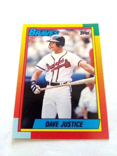 1990 Topps Traded Baseball Dave Justice Rookie Card #48T Factory Set ...
