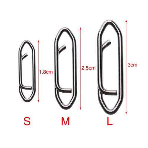 Anglers Tactical Stainless Steel Power Clips High Strength Fishing Snap ...