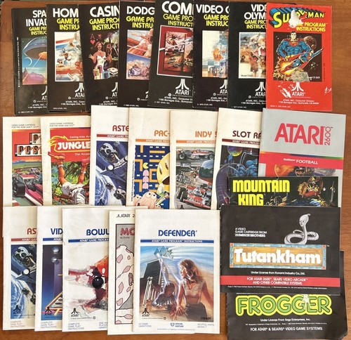 Atari Manuals Lot (23) Atari 2600 Video Game Cartridge Catalogs 1970’s-80’s 🕹️ | eBay