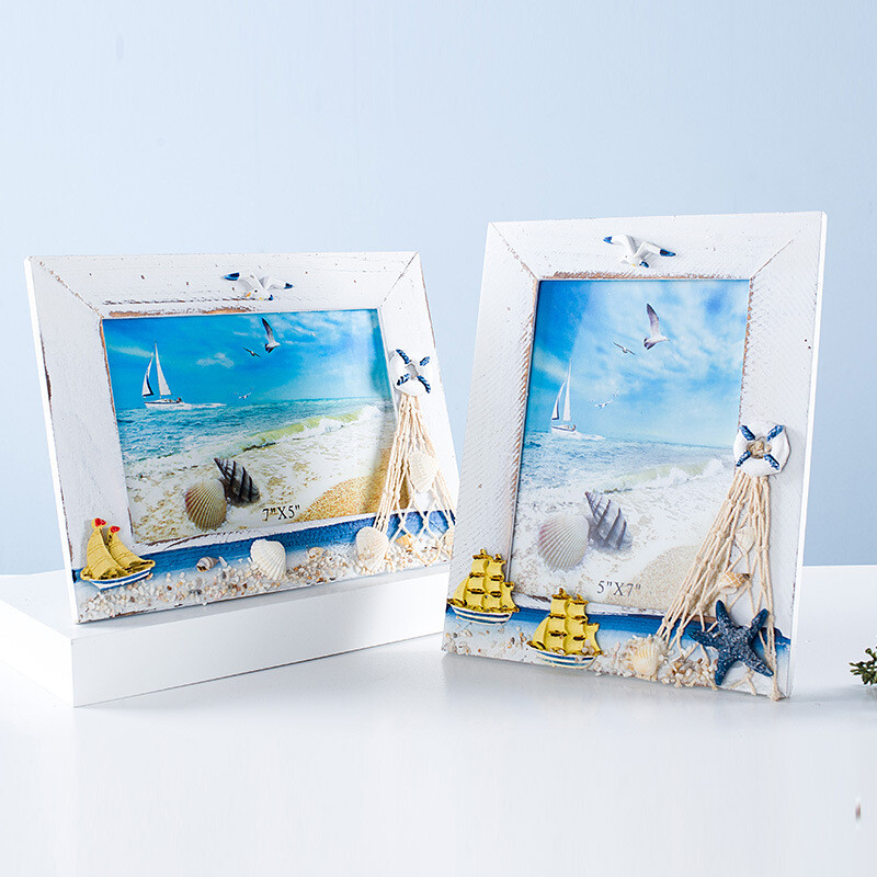 2 X Photo Frame Wood Old Effect Display Picture Frames Various Sizes ...