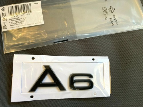 Genuine Style Audi A6 Gloss Black A6 Rear Boot Trunk Emblem Badge ...