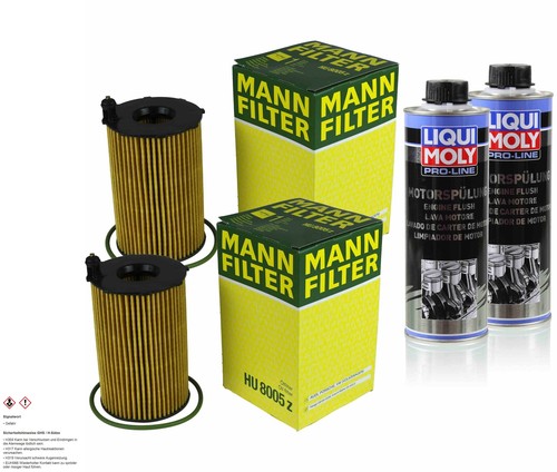 2xMANN-FILTER Ölfilter-hu 8005 Z + 2xLIQUI Moly 4061965447589 | eBay
