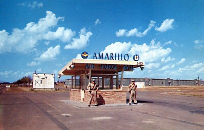 Amarilla Texas Entrance to Amarillo Air Force Base Postcard | eBay