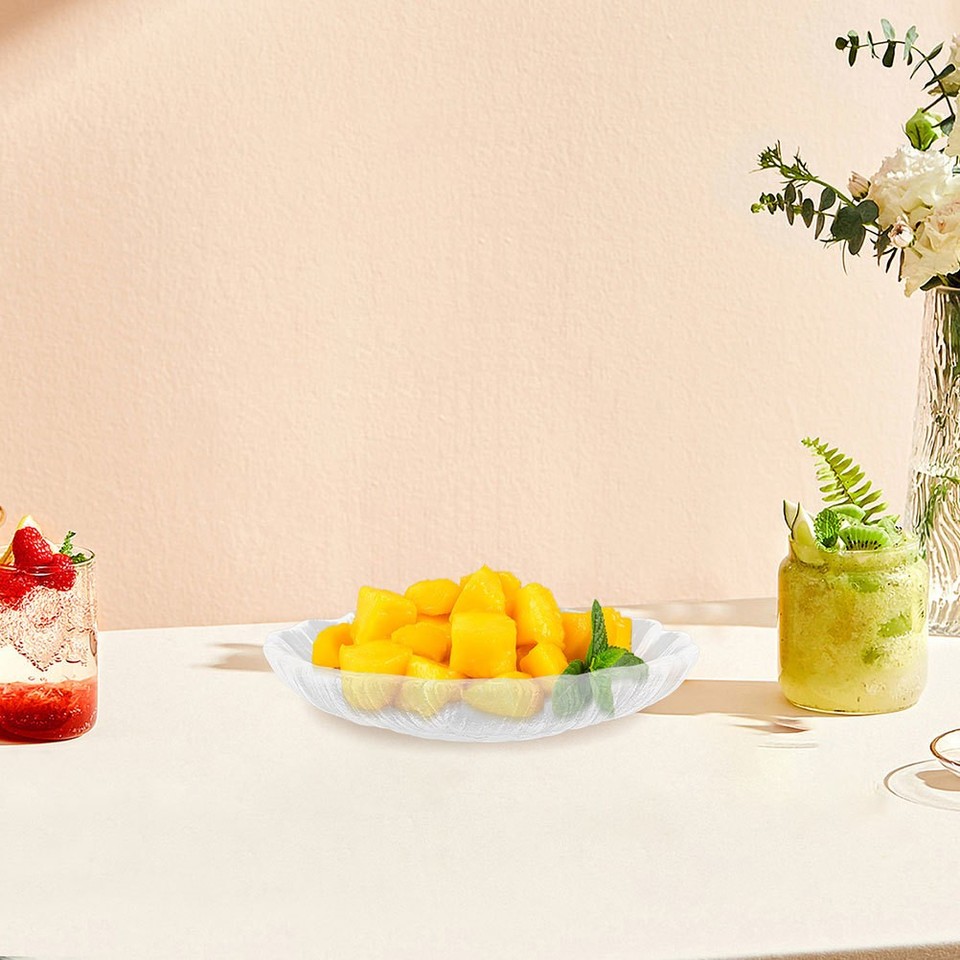 2 Pcs Glass Appetizer Plates Small Tea Tray Decorative Coffee Saucer ...