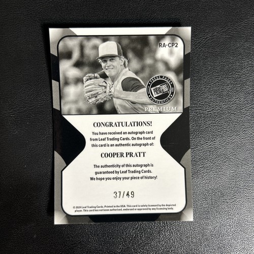2024 Leaf Press Pass Cooper Pratt Auto /49 Milwaukee Brewers | eBay
