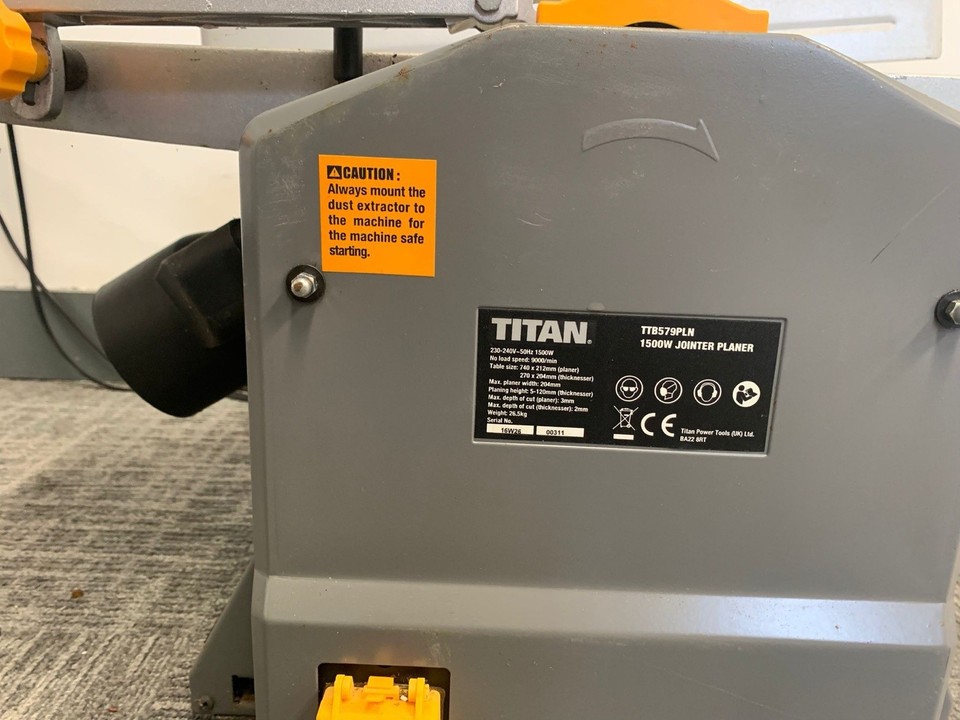 Titan TTB579PLN 204mm Electric Planer Thicknesser | eBay UK