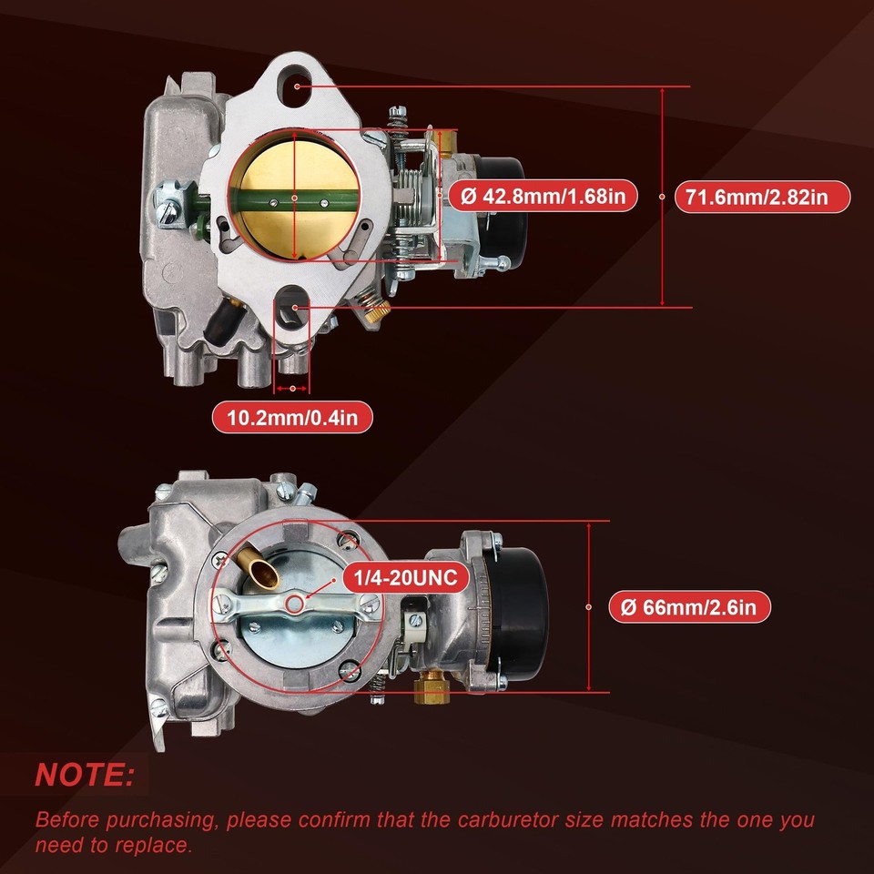 Carburetor for Ford 240 250 300 6-Cylinder 1975–1982, Carter YF Type 1 ...