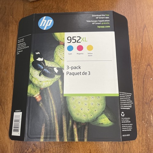 New Genuine HP 952XL Color 3PK Ink Cartridges Box Exp 5-25 889894824677 ...