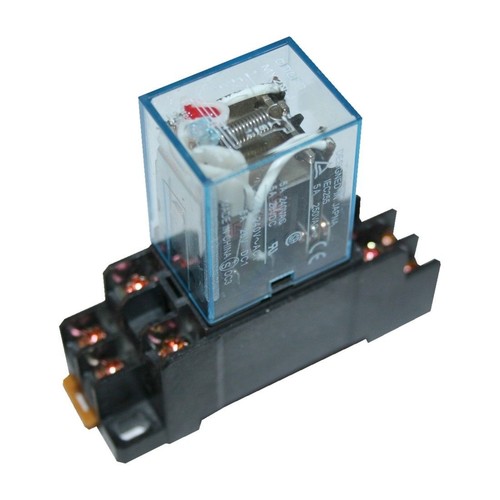 Hutschienen Relais Steckrelais Schützrelais Schütz 24 V DC 10A 8 Pin ...