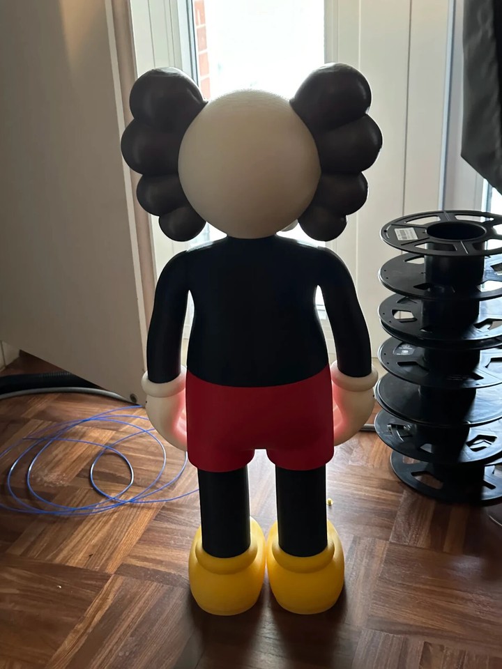 3D PRINTED 12" KAWS COMPANION FIGURINE- MOUSE COLORS | eBay