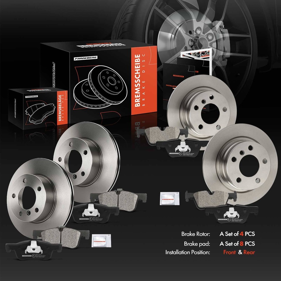 A-Premium Front and Rear Brake Discs & Brake Pads for BMW 116d 116i F20 ...