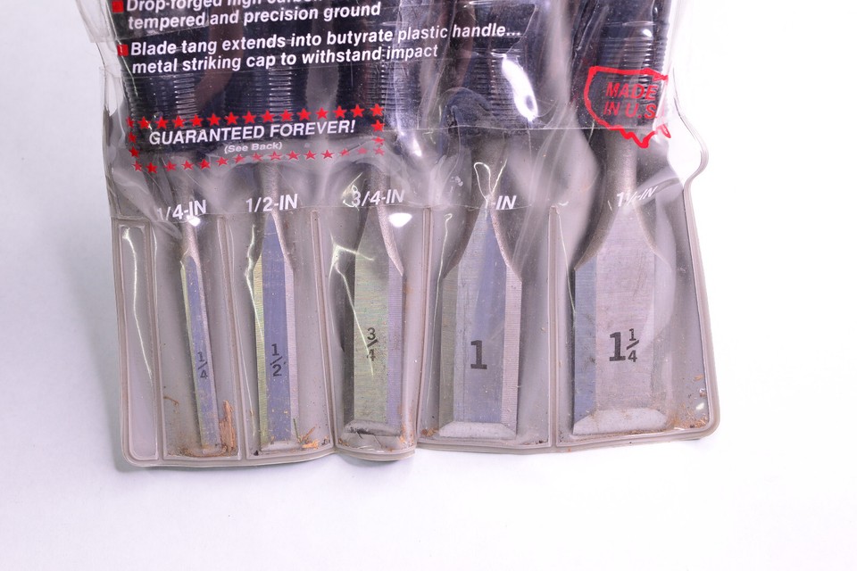 Vintage CRAFTSMAN CHISEL Wood Working Chisel SET 936829 Made in USA | eBay