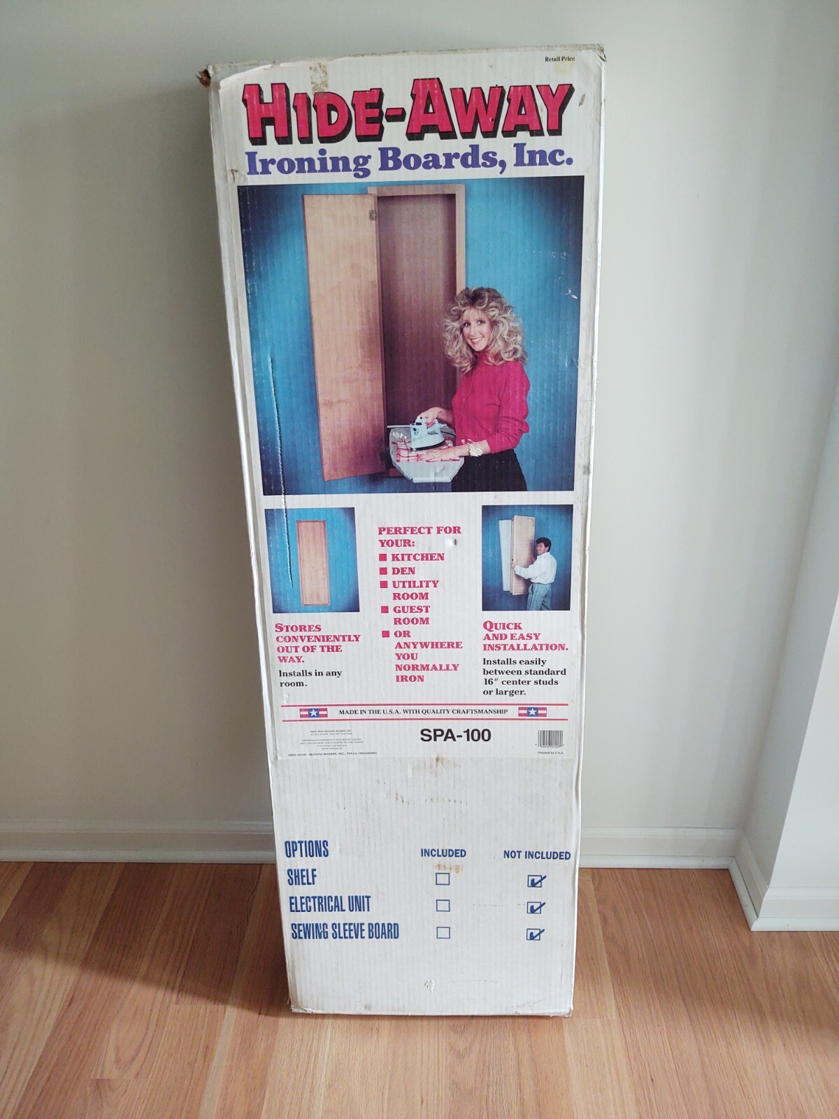 🆕 SEALED HIDE AWAY IRONING BOARD INC. SPA-100 IN WALL IRONING BOARD ...