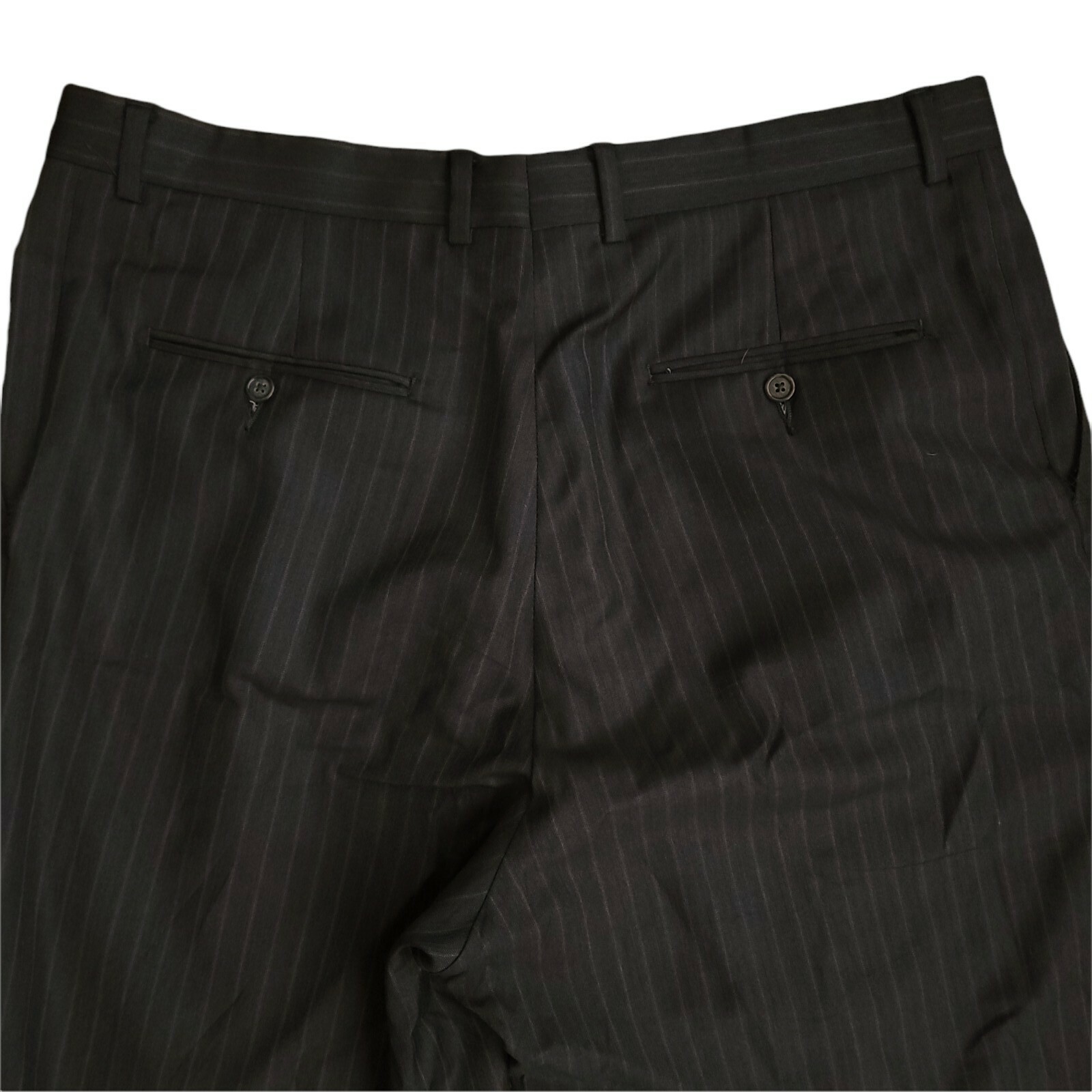 Mens Brown Striped Dress Pants Slacks Trousers Daniel Cremieux Pleated ...