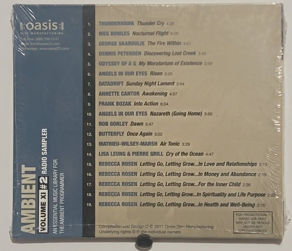 Oasis Disk Manufacturing Ambient - Volume XI #2 Radio Sampler Promo ...