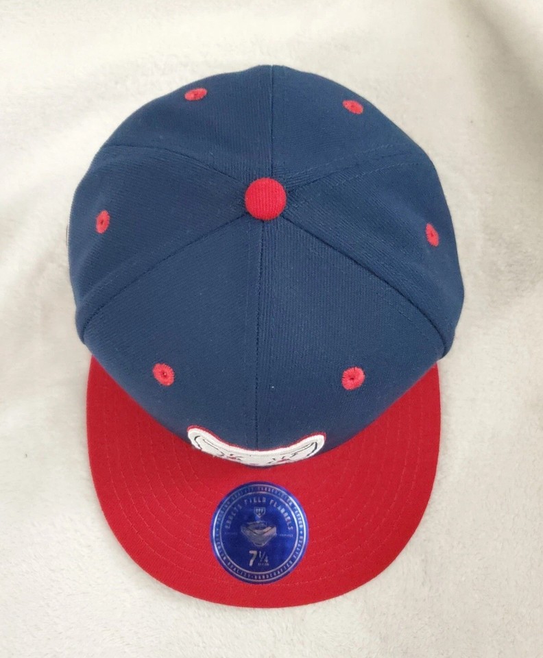 KANSAS CITY KATZ EFF DNA EBBETS FIELD BLUE RED FITTED HAT SZ 7 1/4 MENS ...