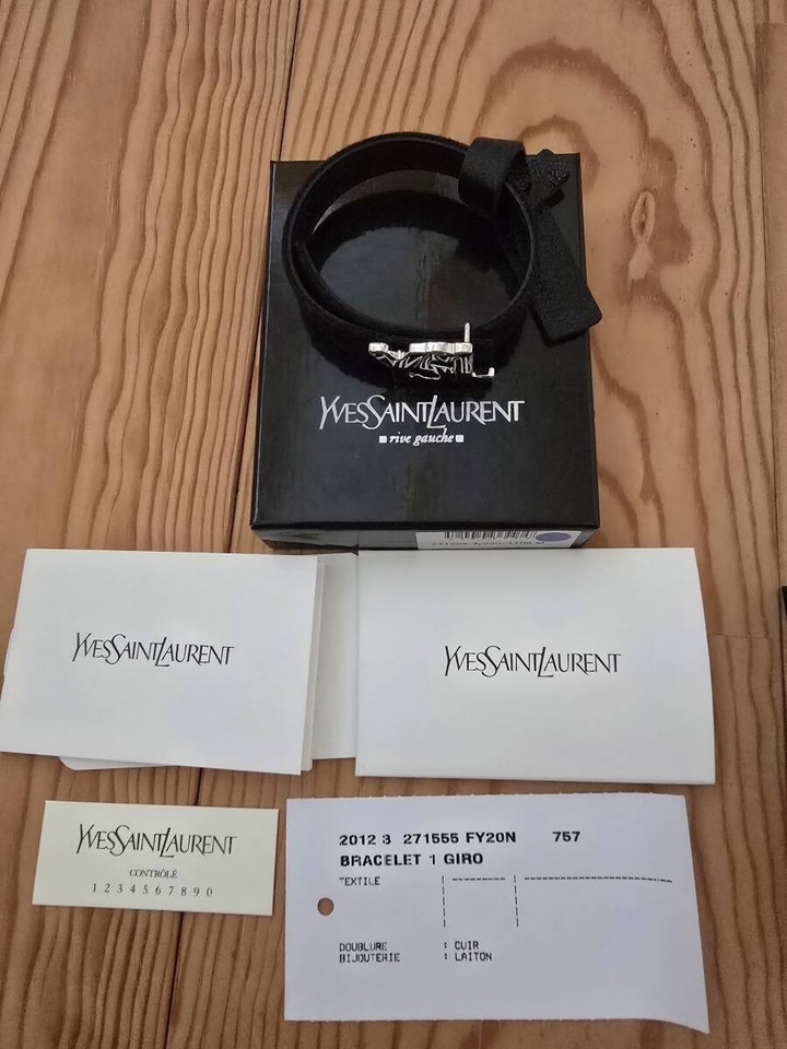 YSL Yves Saint Laurent YSL Logo Bracelet Bangle | eBay