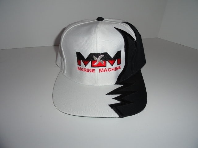 Marine Machine embroidered Black jagged edge baseball cap | eBay