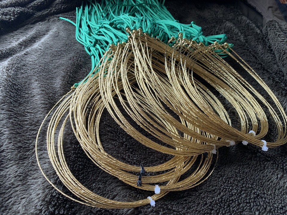 10 NEW BRASS RABBIT WIRES WITH BRASS FREE RUNNING EYE HUNTING SURVIVAL ...