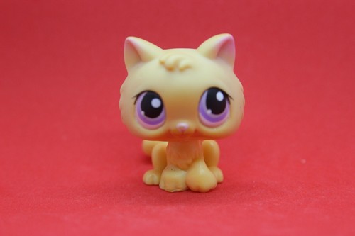 Littlest Pet Shop LPS Yellow Orange KITTEN #248 chaton authentic | eBay