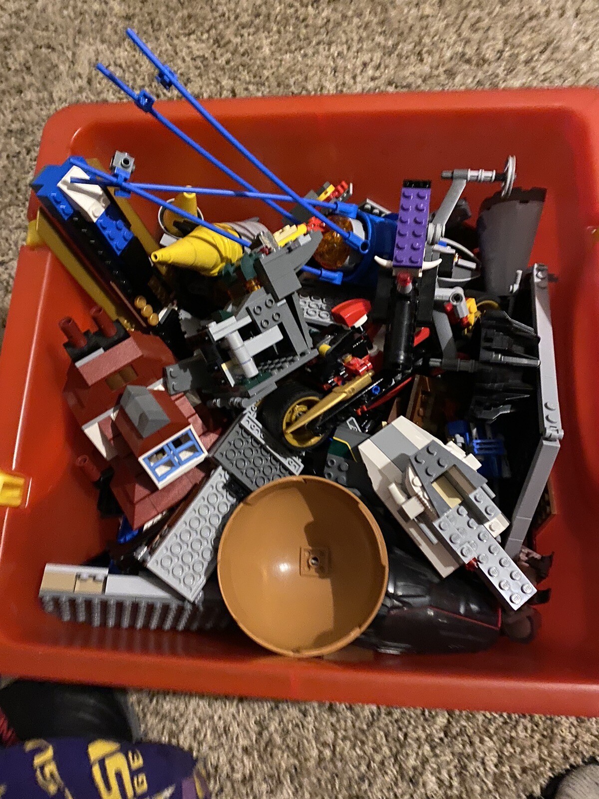 Lego Bin Incomplete Set And Legos (Contains Sets From Starwars And ...
