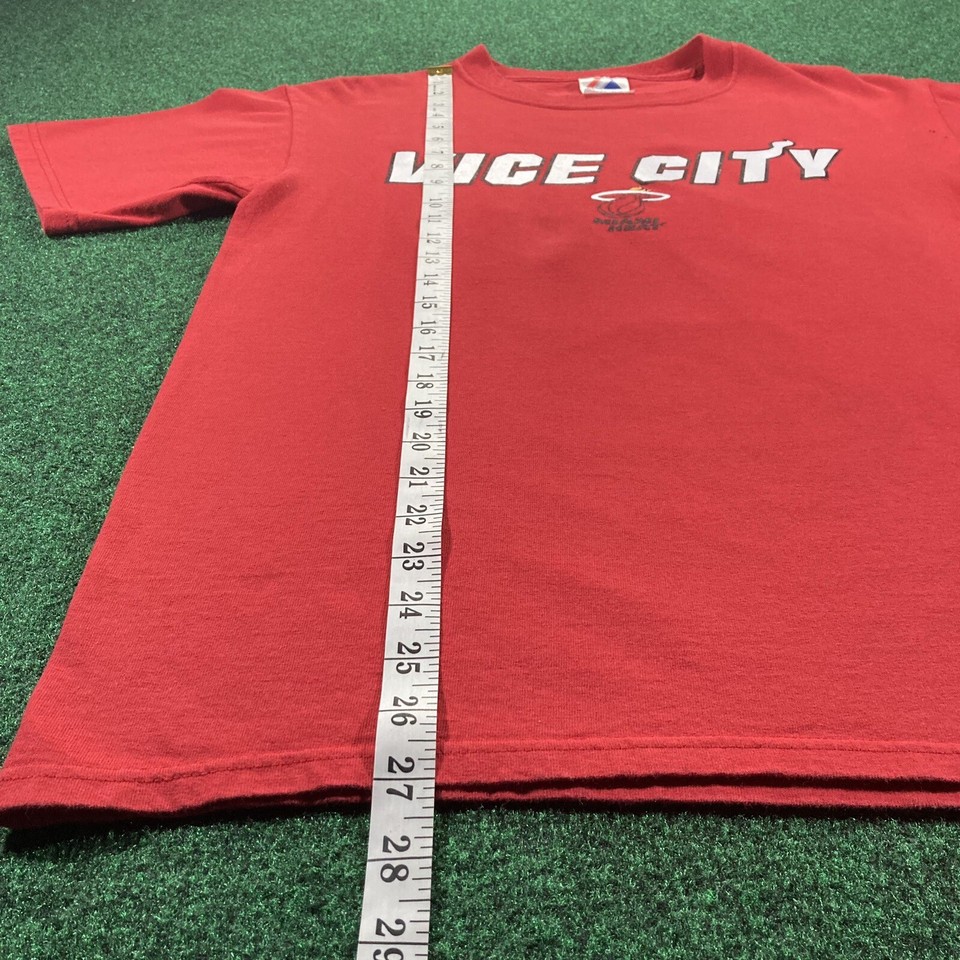 Vintage Y2K Miami Heat Vice City Shaq Diesel Shirt #32 Size Medium Red ...