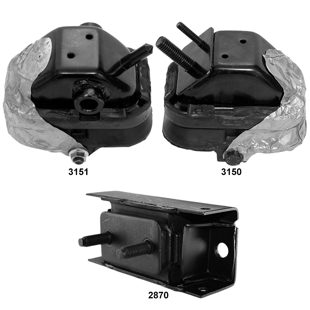 Front LH & RH Engine Mounts W. Rear Trans Mount 3PCS for Ford ...