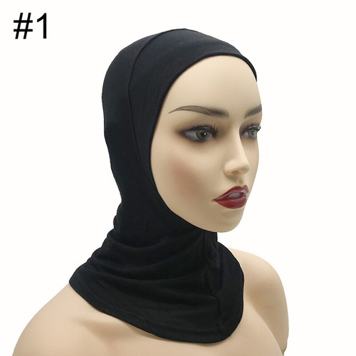 Women's Under Scarf Hat Cap Bone Bonnet Ninja Hijab Islamic Neck Covers ...