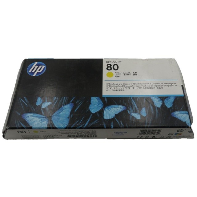 HP 80 C4823A DesignJet Printhead and Printhead Cleaner - Black for sale ...
