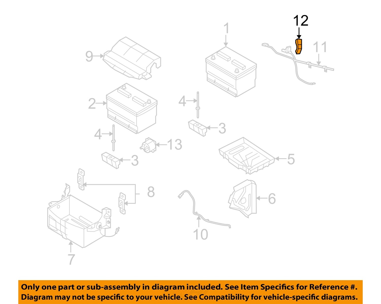 Ford OEM Battery Terminal Protector 5C2Z14277AA Image 12 for sale ...