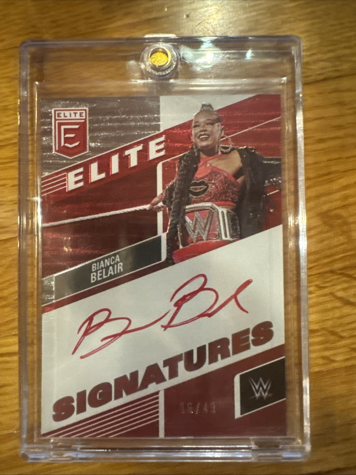 Bianca Belair 2023 Elite WWE #ES-BBL Elite Signatures - Red /49 Price ...